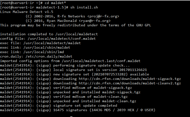 How To Install And Configuration Maldet And Run A Scan Dade2
