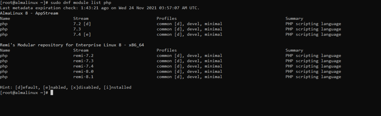 How To Install Apache Mysql And Php On Almalinux 8 Dade2
