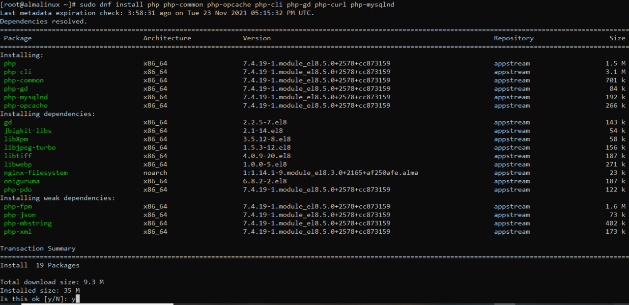 How to install Apache, MySQL and PHP on AlmaLinux 8 – Dade2