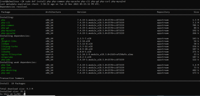 How to install Apache, MySQL and PHP on AlmaLinux 8 – Dade2